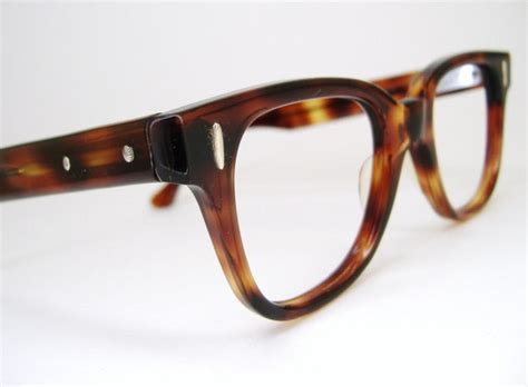 Vintage Mens Horn Rim Tortoise Eyeglasses Frame