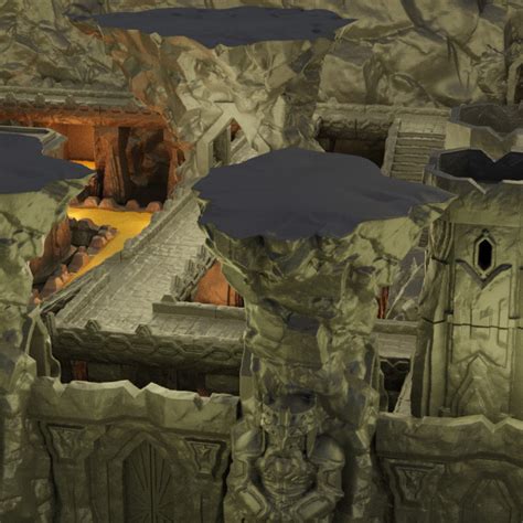 3d Printable Underground Dwarf Village Tabletop Terrain 28 Mm By Miniatureland