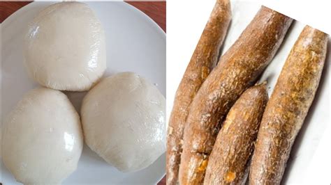How To Make Cassava Water Fufu From Scratch Akpu Youtube