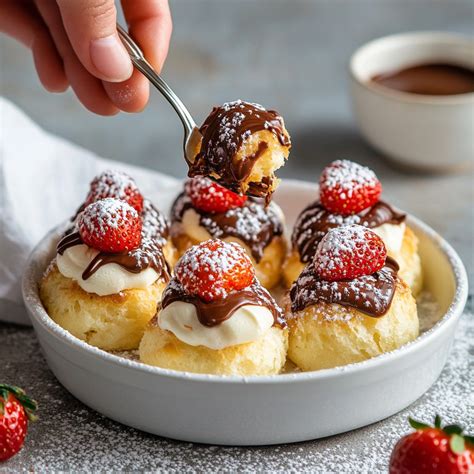 Nutella Strawberries And Cream Puffs A Decadent Dessert Delight