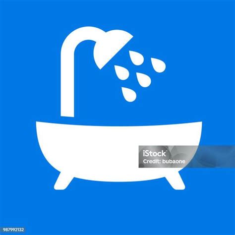 욕조와 샤워 아이콘 단순함에 대한 스톡 벡터 아트 및 기타 이미지 단순함 단일 이미지 디자인 요소 Istock