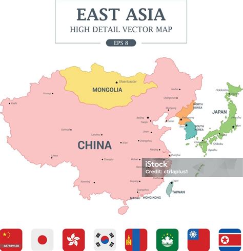 동남 아시아 지도 풀 컬러 높은 세부 구분 된 모든 국가 벡터 일러스트 레이 션 지도에 대한 스톡 벡터 아트 및 기타 이미지
