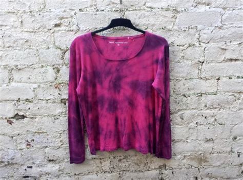 Tie Dye Long Sleeve Tshirt In Hot Pink Uk Size 20 Us Size 16