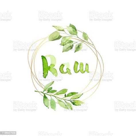 水彩手繪植物學花卉圈與原始字母和元素插圖隔離在白色背景向量圖形及更多健康的生活方式圖片 健康的生活方式 剪裁圖 商標 Istock