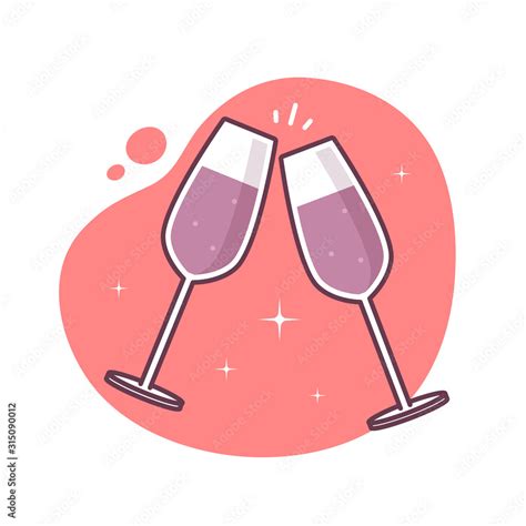 Cheers Wine Glasses Clip Art