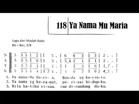 Ya Namamu Maria Lagu Rohani Katolik Chords Chordify