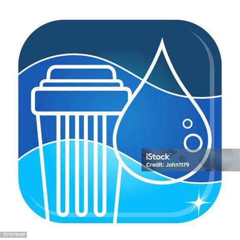 Symbole De Purification Et De Filtration De Leau Vecteurs Libres De