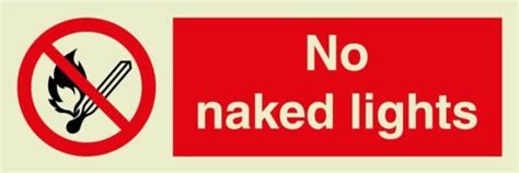 No Naked Lights Sign International Maritime Organization Signs