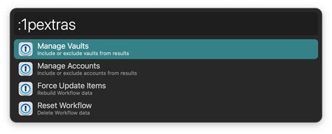 Alfred Gallery • Workflows • 1password