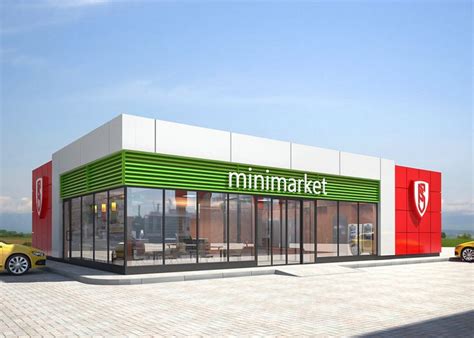 Desain Bangunan Minimarket Rak Minimarket Supermarket Toko Gondola