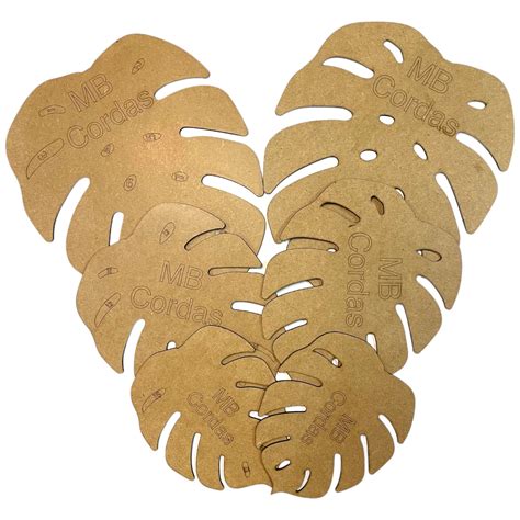 Monstera Macrame Leaf Cutting Template Set Of 6 11 5in 29 5 Cm 9 24 In 23 Cm 7 In 18 Cm
