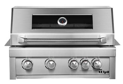 Churrasqueira a gás em inox embutir queimadores infrared e visor TGrill