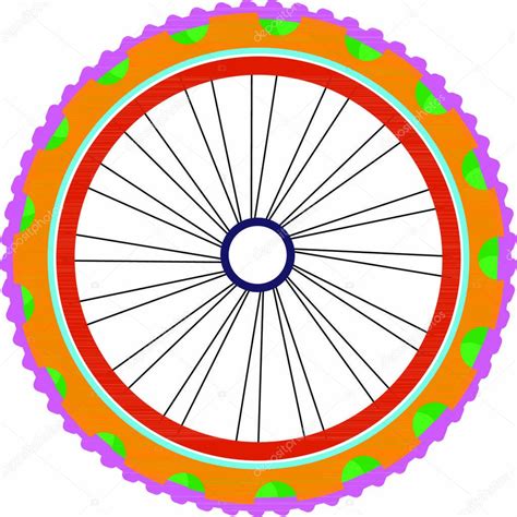 Silueta De Rueda De Bicicleta Vector Con Neum Tico Y Radios Aislados En