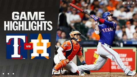 Rangers Vs Astros Game Highlights 41224 Mlb Highlights Youtube