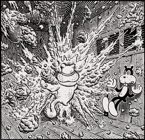 Frank Illustration C 1990 2000s By Jim Woodring Rimaginaryexplosions