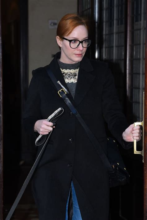 Christina Hendricks Out With Her Dog In New York 12032022 Hawtcelebs