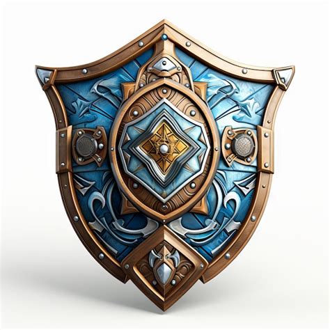 Premium Ai Image 3d Shield With A Fantasy Theme Including Magical