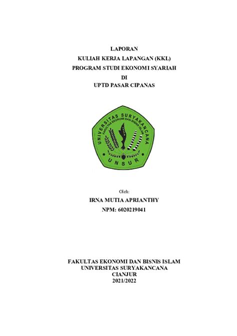 Doc Laporan Kuliah Kerja Lapangan