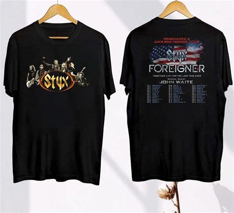 Styx Band Tour Graphic Shirt Styx And Foreigner Band Co Shirt Walmart