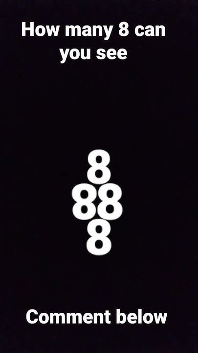 How many eights can you see😯😯 - YouTube
