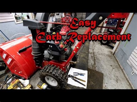 Troy Bilt Storm 2660 Snow Blower Won't Start Runs Bad How To Replace Carburetor Fast Guide Easy ...