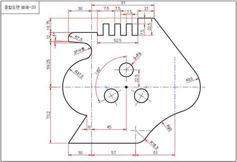 도면 연습 예제 캐드 도면예제 Cad도면예제 With Images Technical Drawing