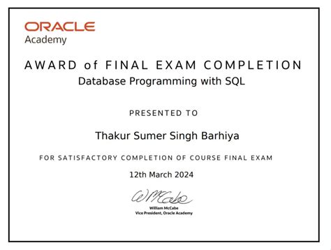 Sumer Thakur On Linkedin Oracledatabase Sql Professionaldevelopment