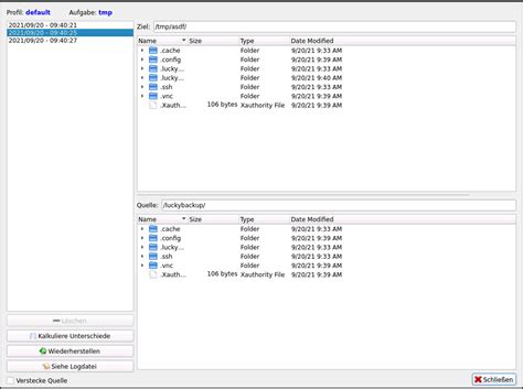 LuckyBackup Versionierung Deutsch Unraid