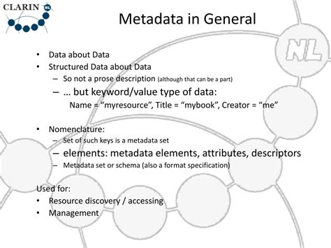 PPT Metadata CMDI CLARIN Component Metadata Infrastructure PowerPoint Presentation ID