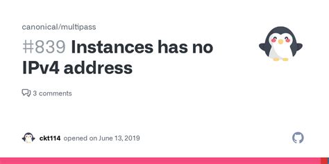 Instances Has No Ipv4 Address · Issue 839 · Canonicalmultipass · Github