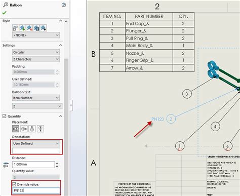 Adding Custom Details To Balloons In SOLIDWORKS Drawings
