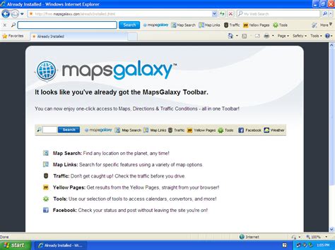 Mapsgalaxy Toolbar Mapsgalaxytoolbar Browser Toolbar System