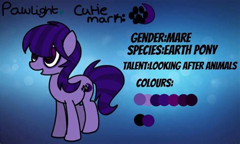 Mlp Oc Reference Sheet Pawlight By Pinkpikachu2000 On Deviantart