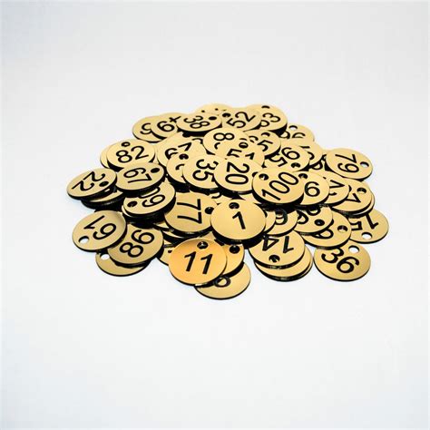 100x3cm Laser Engraved Number Discs Table Tags Locker Pub