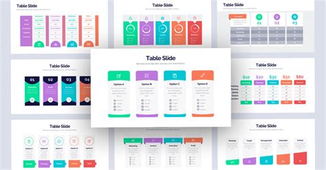 Таблица данных инфографики Шаблоны презентаций Powerpoint