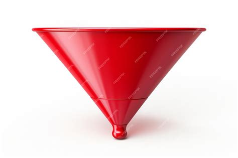 Premium Photo Red Funnel Shape Object A Funnel Shaped Object Is Vibrant Red And Has A Conical