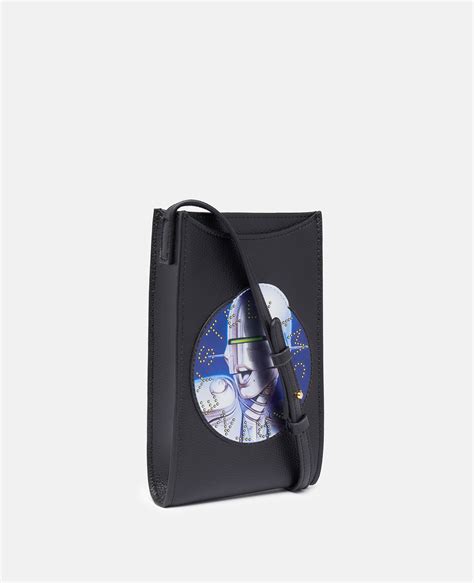 Women 블랙 섹시 로봇 그래픽 그레인 텍스쳐 숄더 백 Stella Mccartney Kr