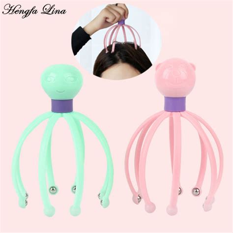 Head Massager Neck Massage Octopus Scalp Stress Relax Spa Healing Alloy