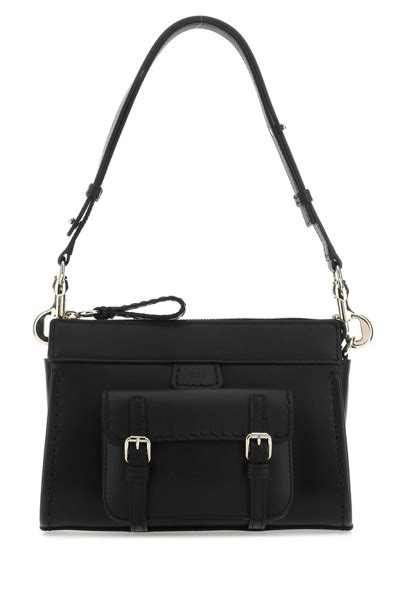 Chloé Chloe Woman Black Leather Mini Edith Shoulder Bag Modesens