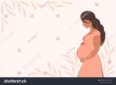 Banner About Pregnancy Motherhood Place Text Stock Vector Royalty Free