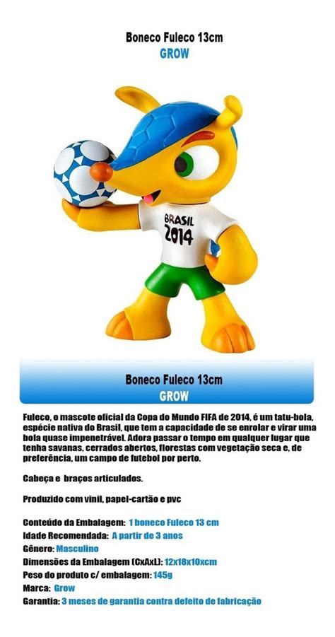 Boneco Fuleco Mascote Oficial Fifa Copa Do Mundo 2014 Brasil R 1990