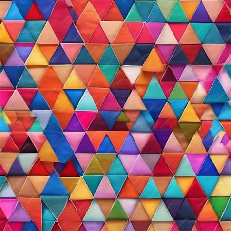 Premium Photo Cute Colorful Triangles Fabric Textured