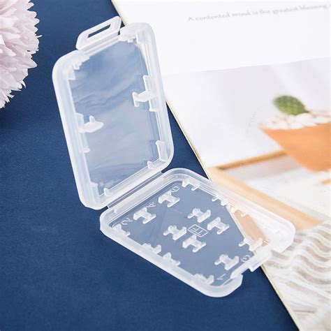1Pc Transparent Protector Holder Micro Box For SD SDHC TF MS Memory Card Storage Case Plastic
