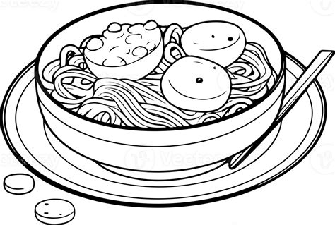 Hand Drawn Delicious Noodles In Doodle Style 25347944 Png