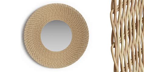 Wall Mirror In Wicker Rattan Frame Blender Market