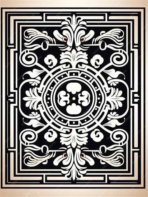 Premium Ai Image Cnc Laser Cut Traditional Roof Tile Frame Drawing