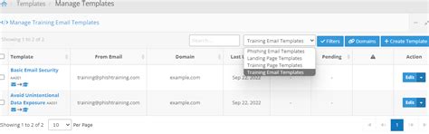 Training Email Template Editor Support Center