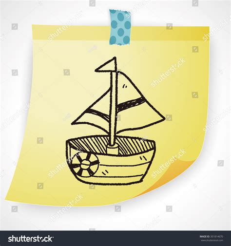 Sail Doodle Stock Vector Royalty Free 351814670 Shutterstock