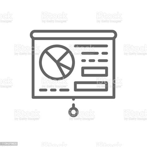벡터 그래프 프리 젠 테이 션 화이트 보드 교육 빌보드 라인 아이콘입니다 간판에 대한 스톡 벡터 아트 및 기타 이미지 간판