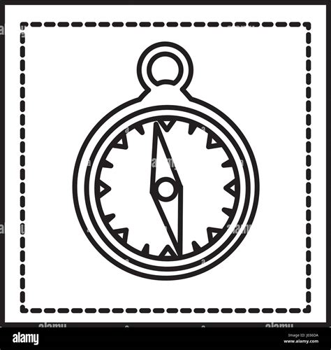 Silhouette Square Shape Frame With Compass Stock Vector Image And Art Alamy